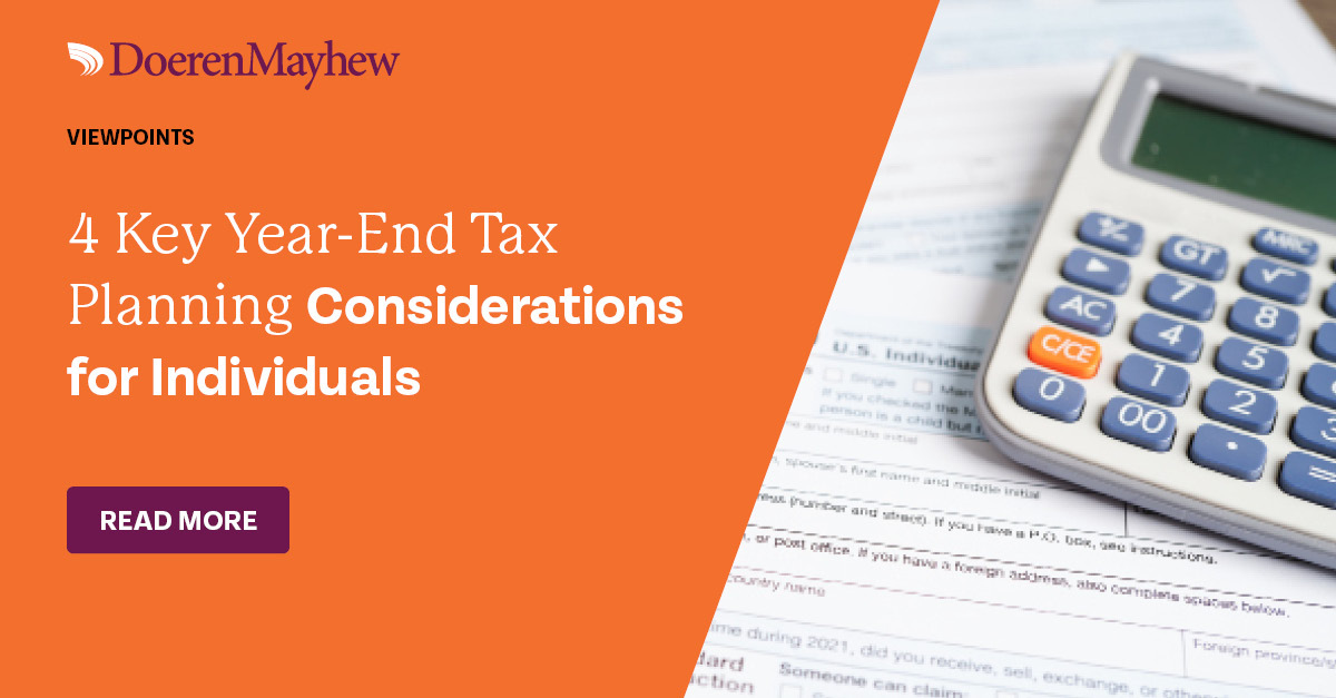 4 Key Year-End Tax Planning Considerations for… | Doeren Mayhew