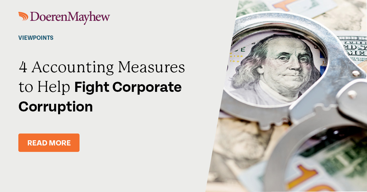 4 Accounting Measures to Help Fight Corporate… | Doeren Mayhew