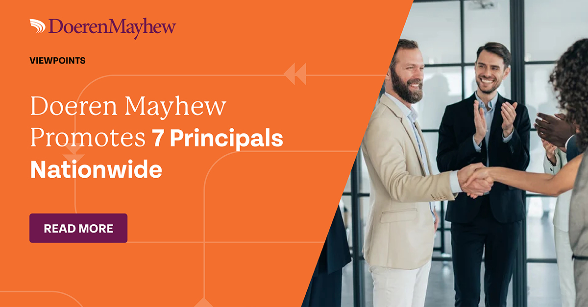 Doeren Mayhew Promotes 7 Principals Nationwide | Doeren Mayhew