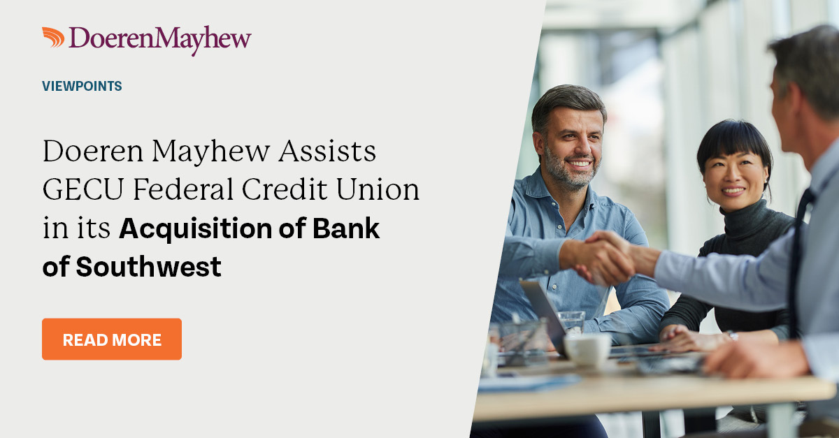Doeren Mayhew Assists GECU Federal Credit Union in… | Doeren Mayhew