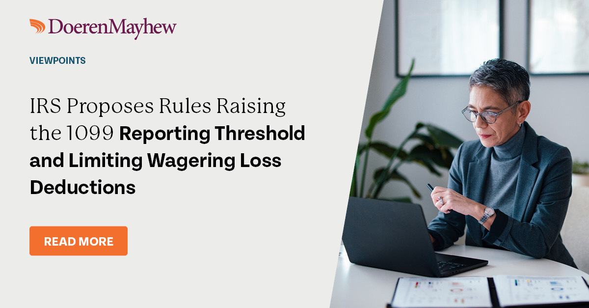 IRS Proposes Rules Raising the 1099 Reporting… | Doeren Mayhew