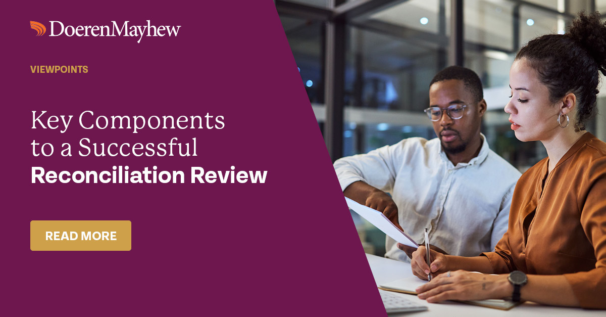 Key Components to a Successful Reconciliation Review | Doeren Mayhew