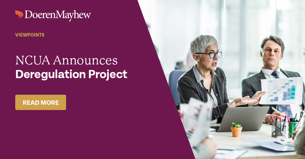 NCUA Announces Deregulation Project | Doeren Mayhew
