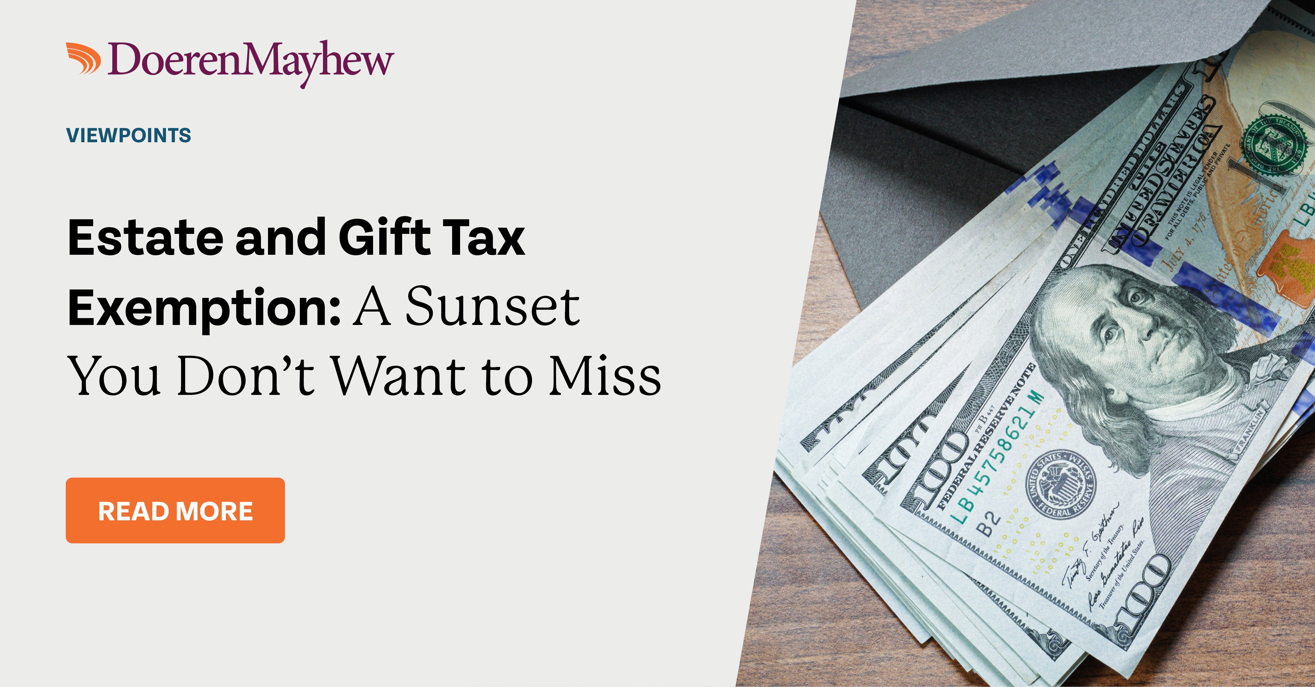Estate and Gift Tax Exemption: A Sunset You Don’t… | Doeren Mayhew